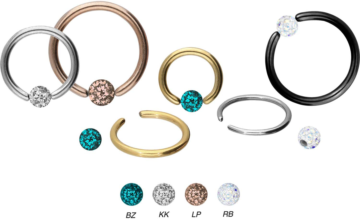 Surgical steel ball closure ring EPOXY BALL | PIERCINGLINE